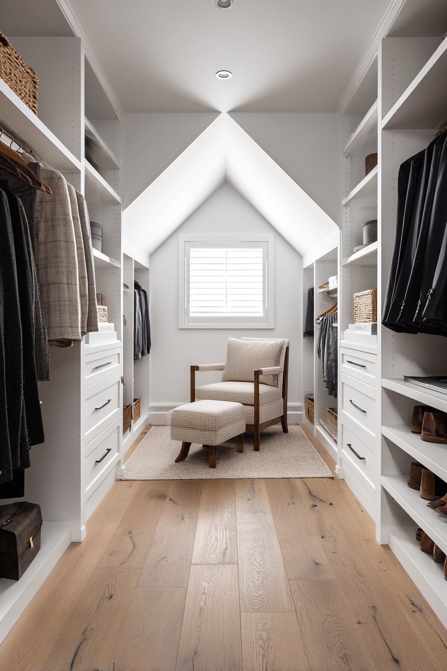 15+ Inspiring Attic Walk in Closet Ideas | Glowdecors