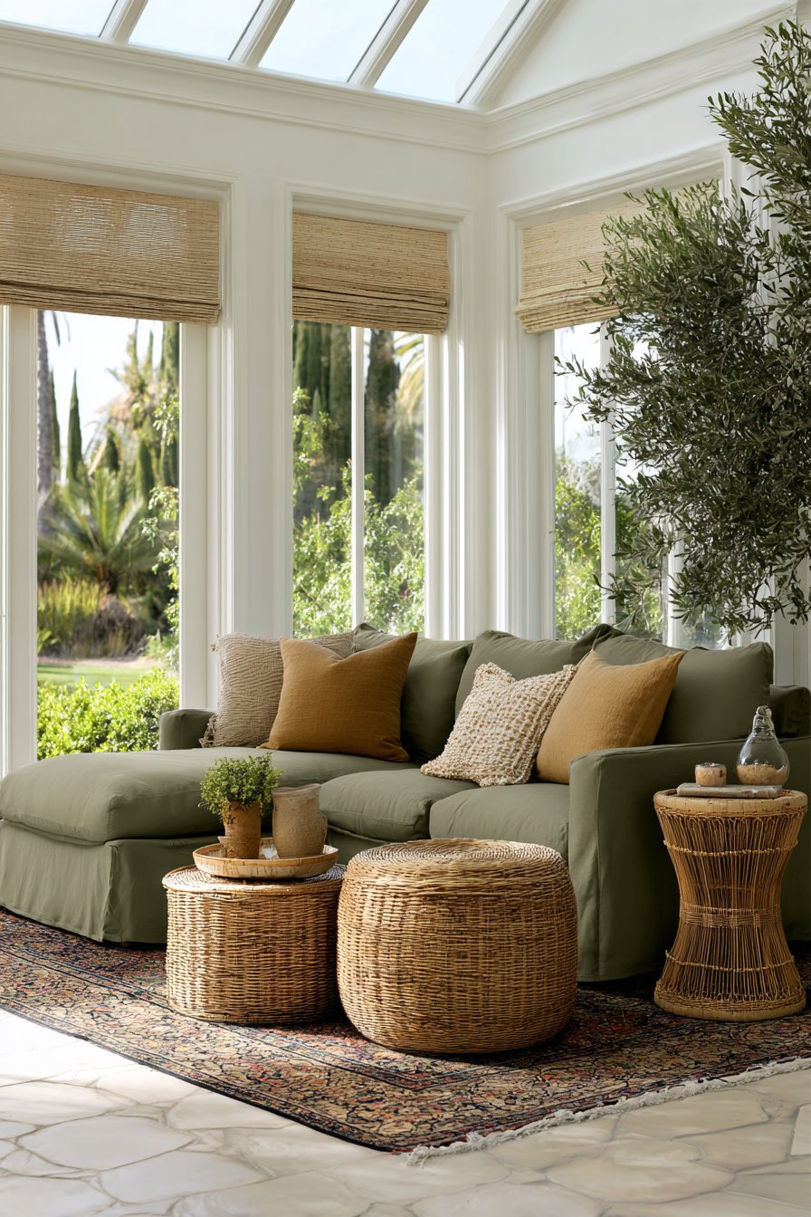 17+ Cozy Sunroom Living Room Ideas | Glowdecors